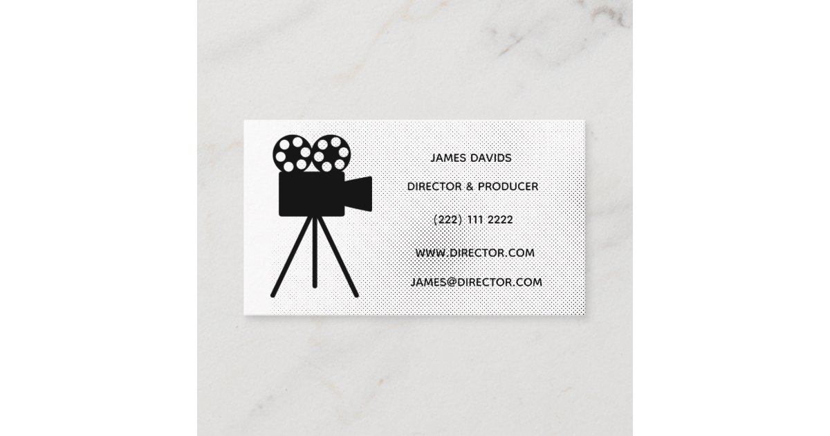 FIlm and video themed business card | Zazzle