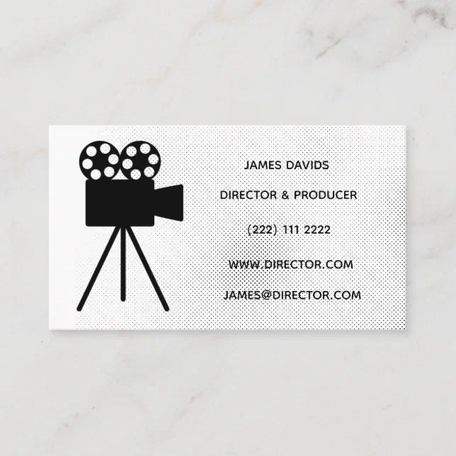 FIlm and video themed business card | Zazzle