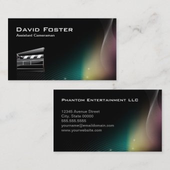 Film Assistant Cameraman Director Business Card | Zazzle