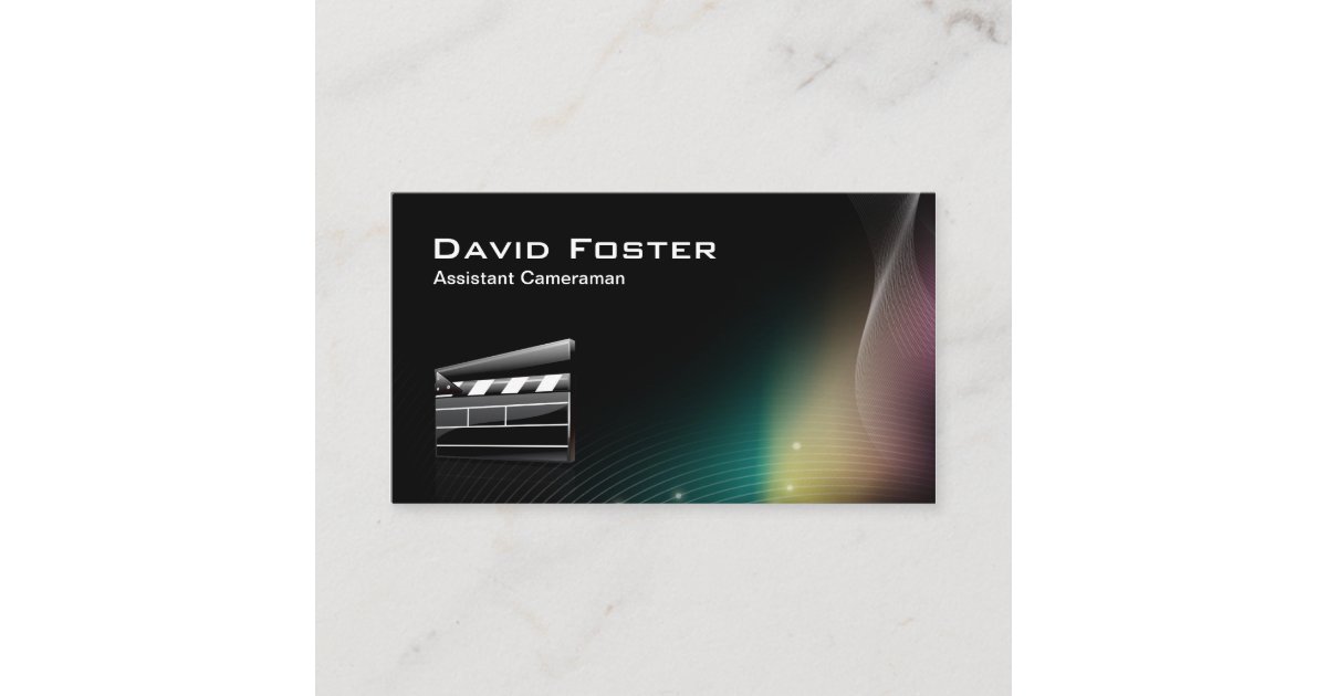 Film Assistant Cameraman Director Business Card | Zazzle