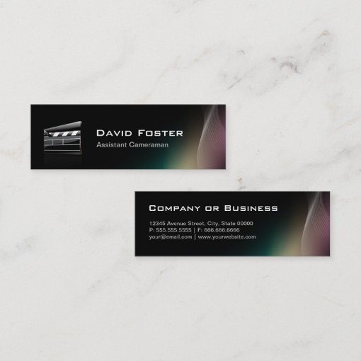 Film Assistant Cameraman Director Mini Business Card | Zazzle