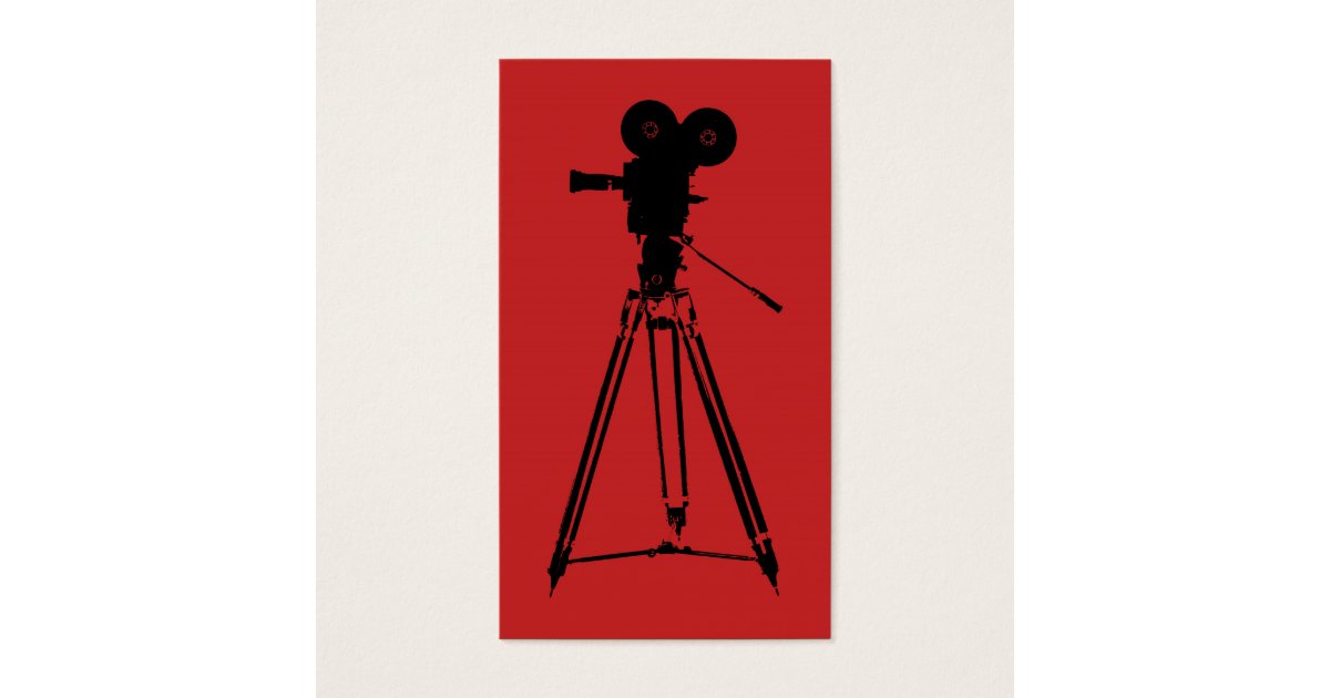 Film Camera Man Red Business Card | Zazzle.com