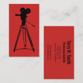 Film Camera Man Red Business Card | Zazzle