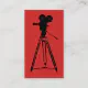 Film Camera Man Red Business Card | Zazzle