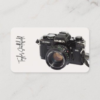 Film Camera Photography Business Card | Zazzle