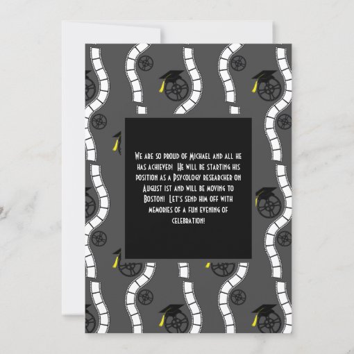 Film Cinematography Movie Graduation Party Invitation | Zazzle