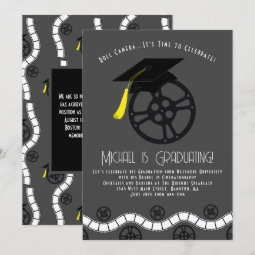 Film Cinematography Movie Graduation Party Invitation | Zazzle