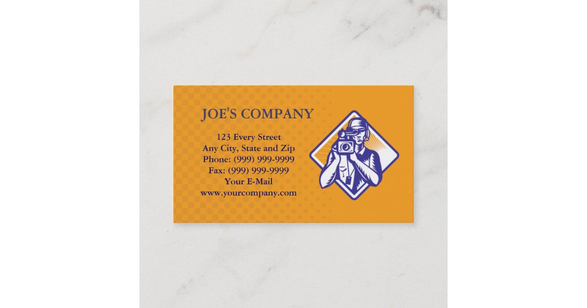 Film Crew Video Cameraman business card | Zazzle