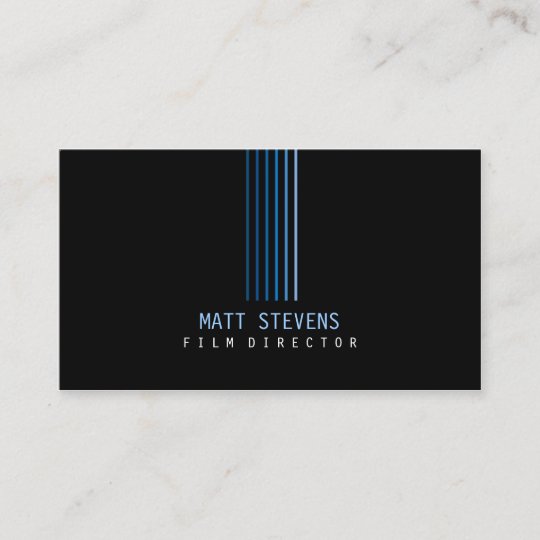 Film Director Business Card Blue Beams | Zazzle.com