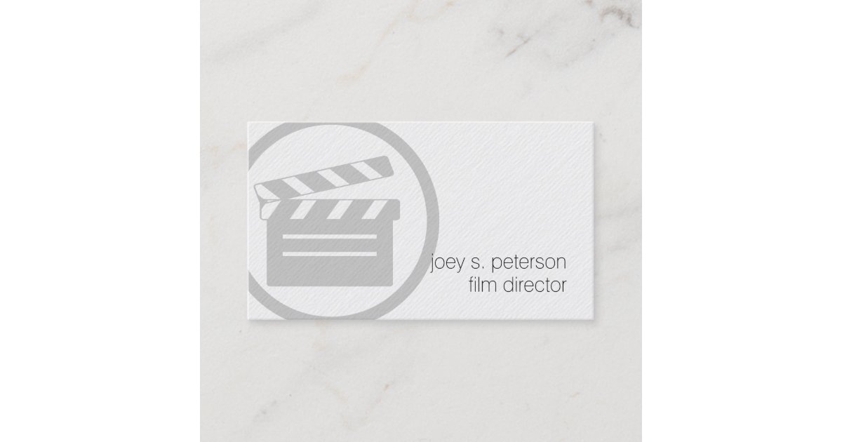Film Director Clapperboard Icon Film Photography Business Card | Zazzle