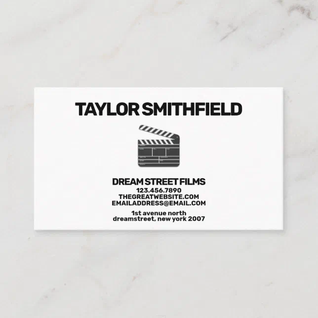 Film Director Trendy Production Business Card | Zazzle