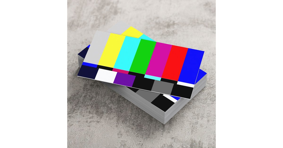 Film Editor Plain TV Screen TV Spectrum Business Card | Zazzle
