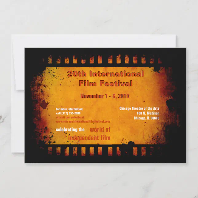 film festival invitation | Zazzle