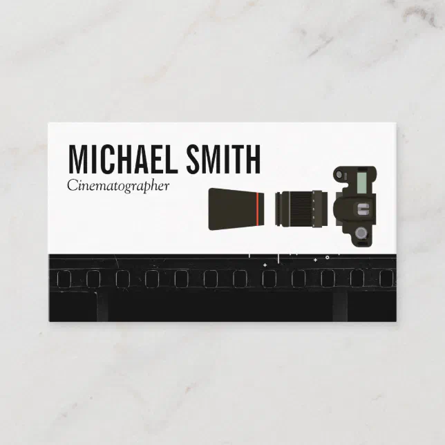 Film II and Camera Body and Lens Business Card | Zazzle