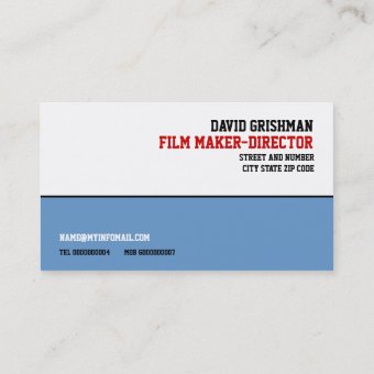 Film maker/director/Movie maker business cards | Zazzle