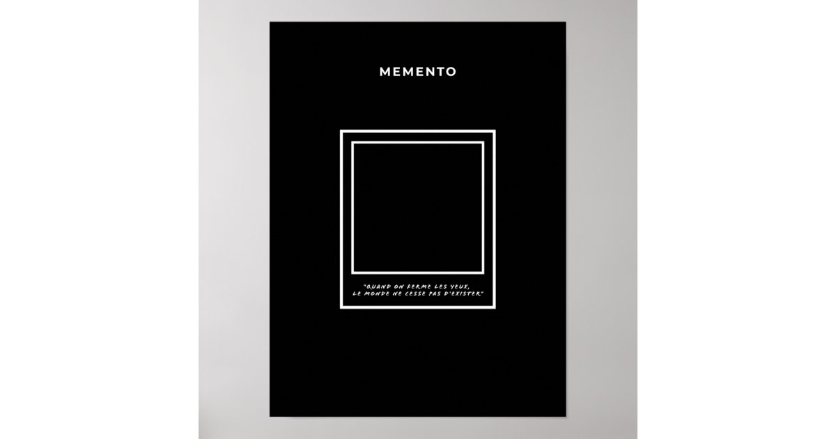 FIlm memento Poster | Zazzle