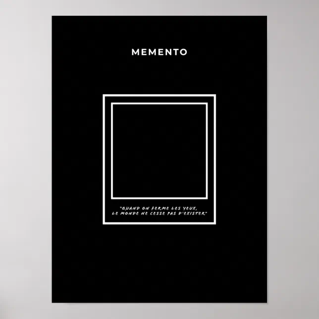 FIlm memento Poster | Zazzle