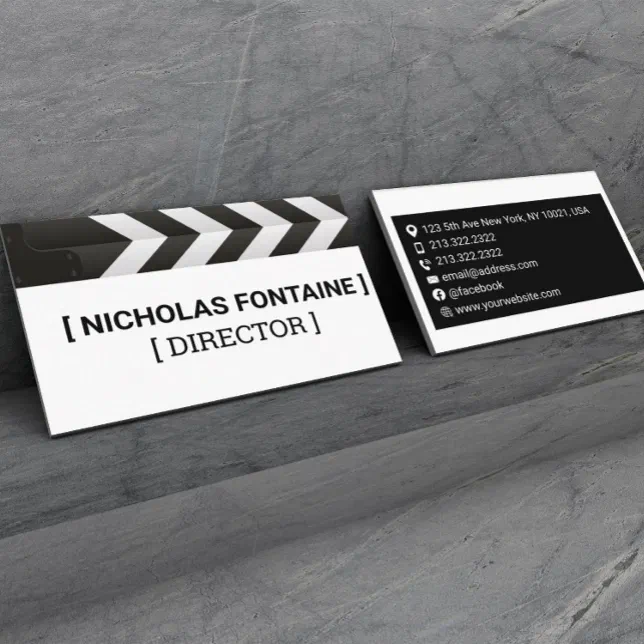 Film Production Manager and Director Business Card | Zazzle
