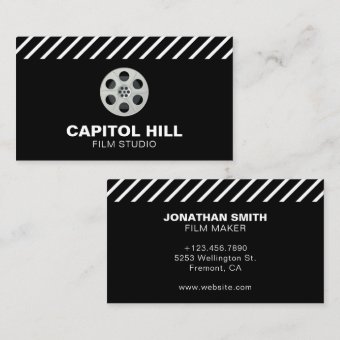 Film Reel | Film Studio | Professional Film Maker Business Card | Zazzle