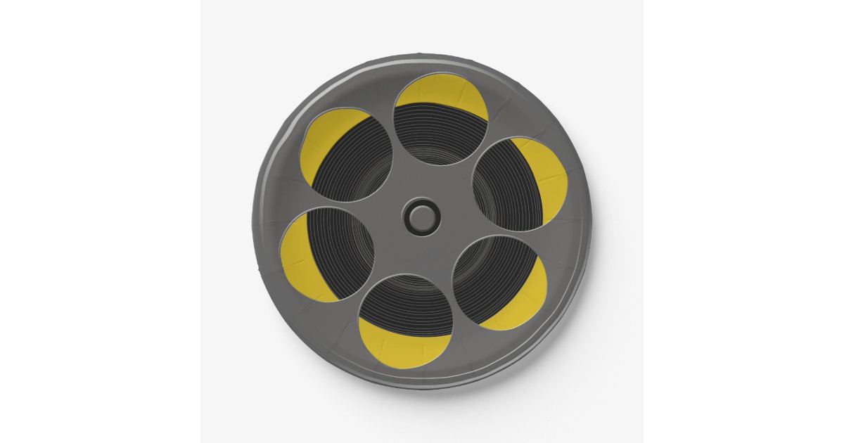 Film Reel Movie Night Paper Plates | Zazzle