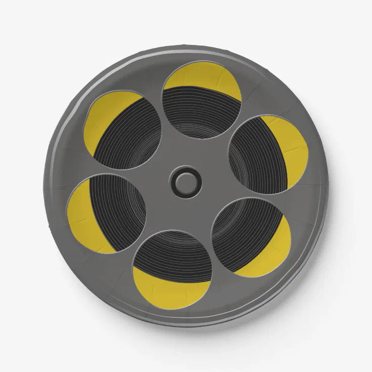 Film Reel Movie Night Paper Plates | Zazzle