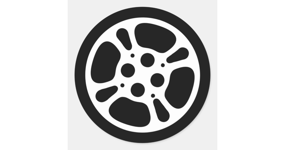 Film Reel / Movie Reel Round Sticker | Zazzle