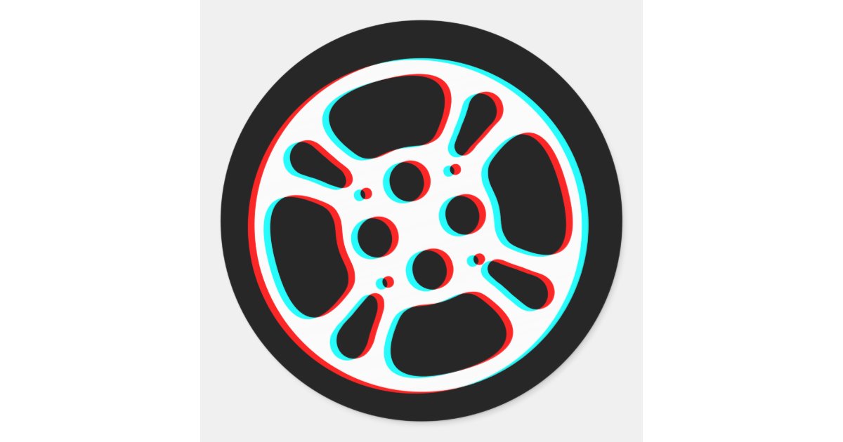 Film Reel / Movie Reel Sticker | Zazzle