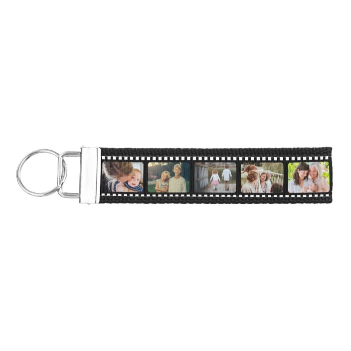Film Strip 10 Photo Custom Wrist Keychain | Zazzle.com