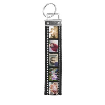 Film Strip 10 Photo Custom Wrist Keychain | Zazzle