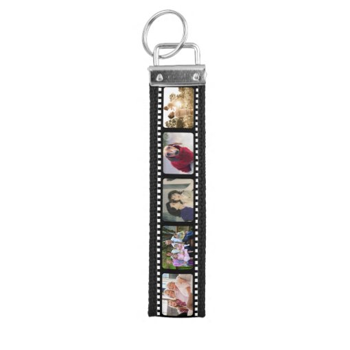 Film Strip 10 Photo Custom Wrist Keychain | Zazzle
