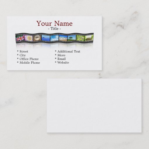 Film strip business card | Zazzle