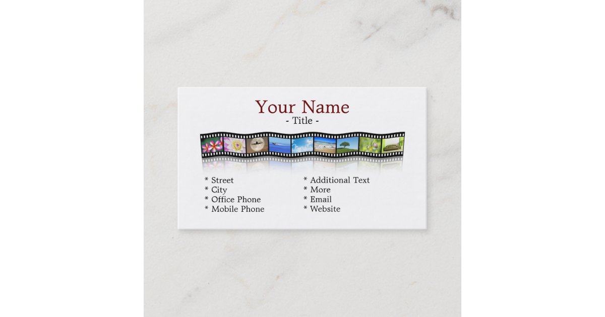 Film strip business card | Zazzle