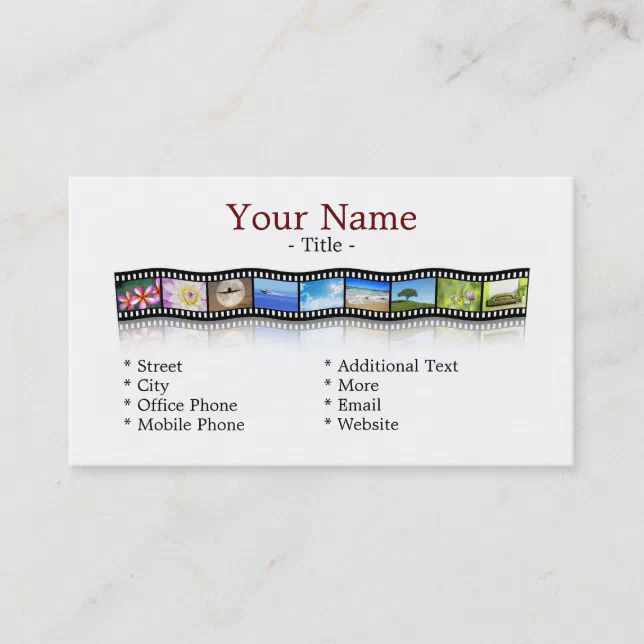 Film strip business card | Zazzle
