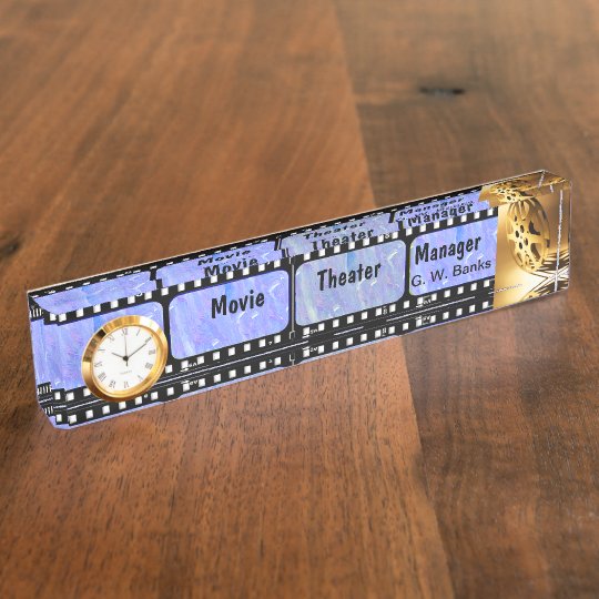 Film Strip Name Plate With Clock Zazzle film-strip-name-plate-with-clock-zazzle