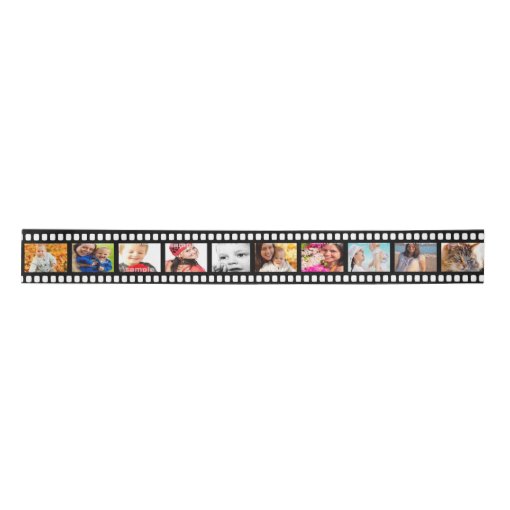 Film Strip Personalized DIY 10 Images Satin Ribbon | Zazzle