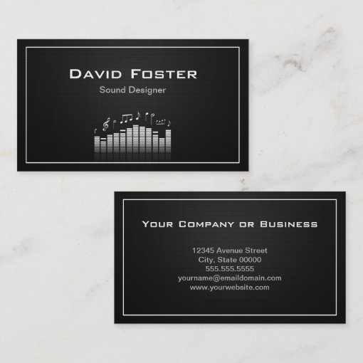 Film TV Audio Sound Designer Director Business Card | Zazzle