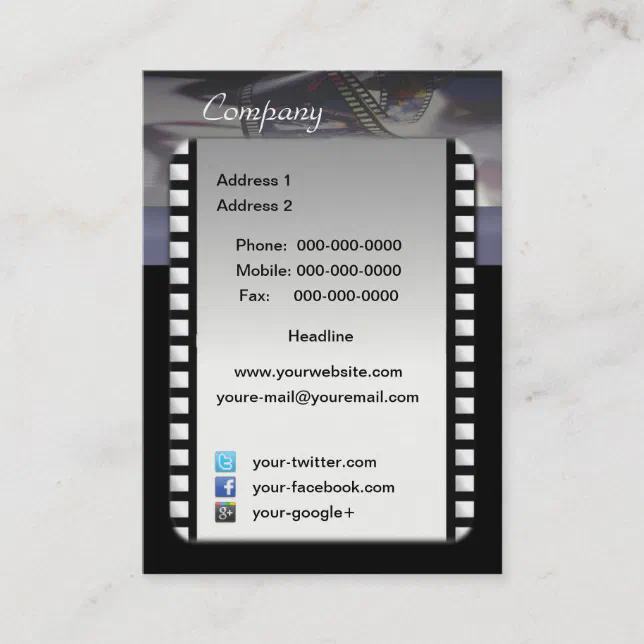 Filmmaker Business Card | Zazzle