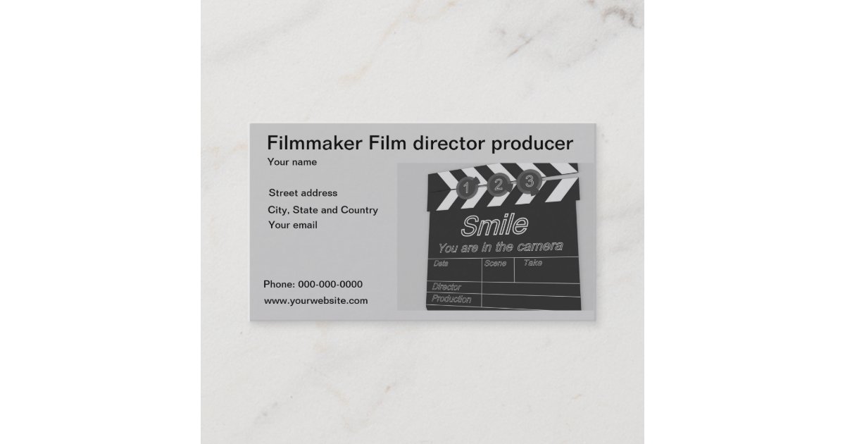 Filmmaker Film director producer business card | Zazzle