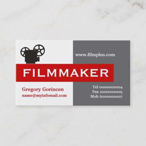 Filmmaker Business Cards - Business Card Printing | Zazzle