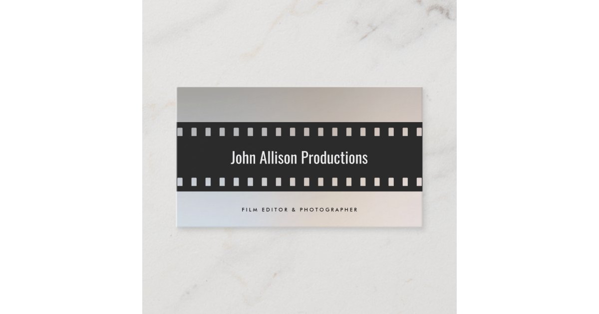 Filmstrip Filmmaker Cinematographer Business Card | Zazzle