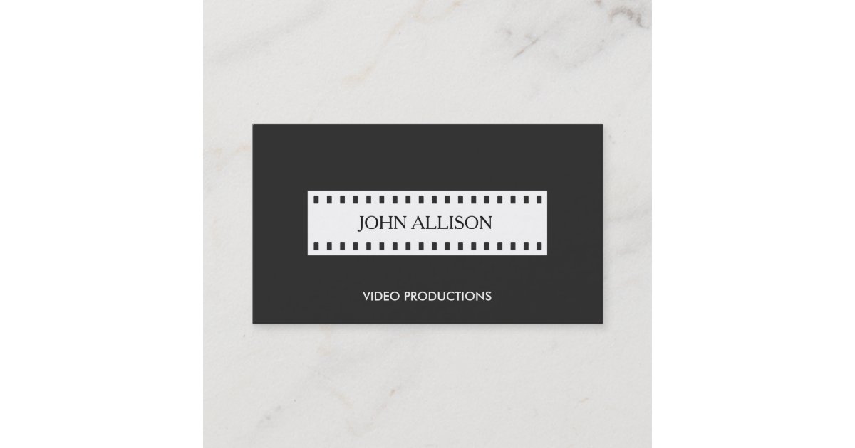 Filmstrip Filmmaking Cinematrographer Business Card | Zazzle