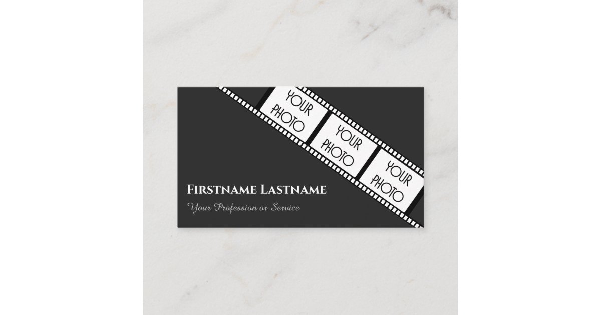 Filmstrip for filmmakers and videographers business card | Zazzle