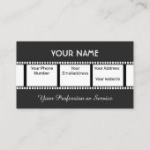 Filmstrip for filmmakers and videographers business card | Zazzle