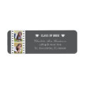 Filmstrip Photo Collage Graduation Gray Address Label | Zazzle