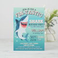 Fin-tastic Shark Birthday Jawsome 4th Birthday Invitation | Zazzle