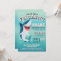 Fin-tastic Shark Birthday Jawsome 4th Birthday Invitation | Zazzle