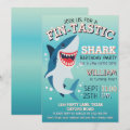 Fin-tastic Shark Birthday Jawsome 4th Birthday Invitation | Zazzle