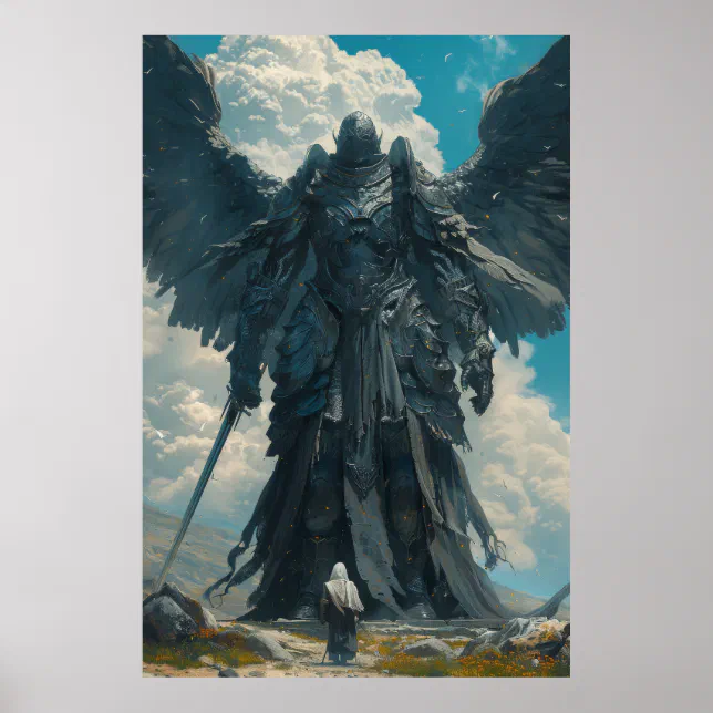 Final Boss Elder Scrolls - A Colossal Black Knight Poster | Zazzle