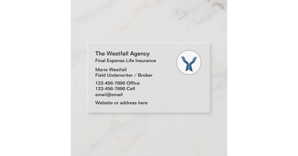 Final Expense Life Insurance Business Card | Zazzle