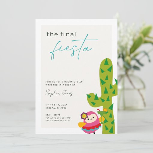 Final Fiesta Bachelorette Party Invitation | Zazzle